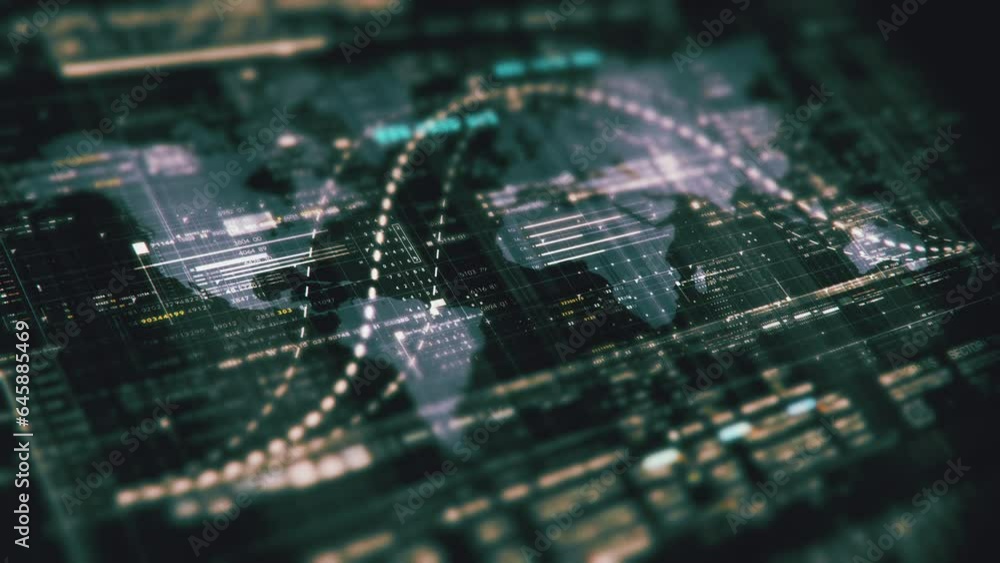 Advanced data matrix simulation UI with cutting-edge digital ...