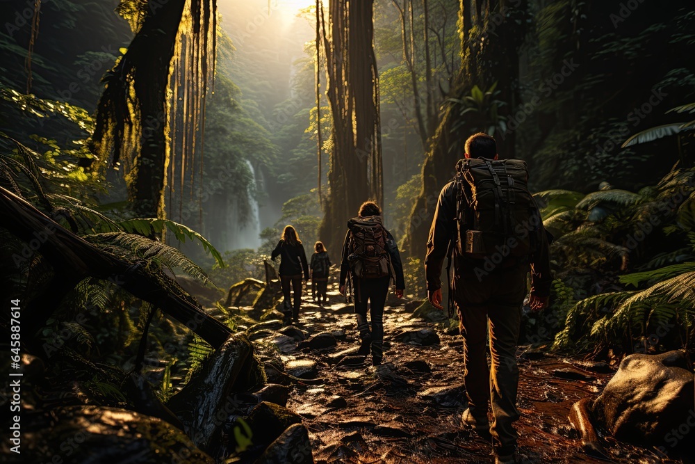 Travelers exploring tourist destinations around the world, capturing ...