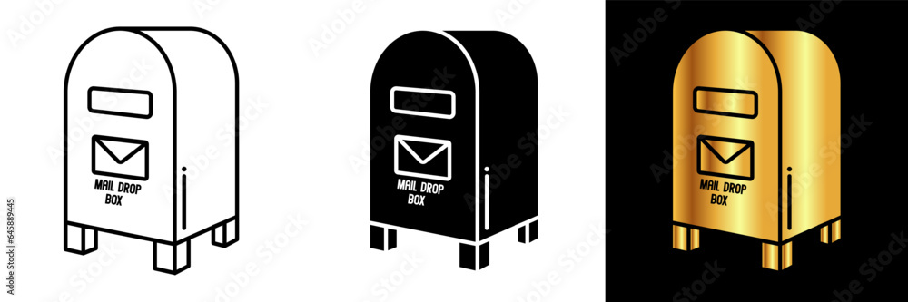 The Mail Drop Box icon represents a secure receptacle for depositing ...