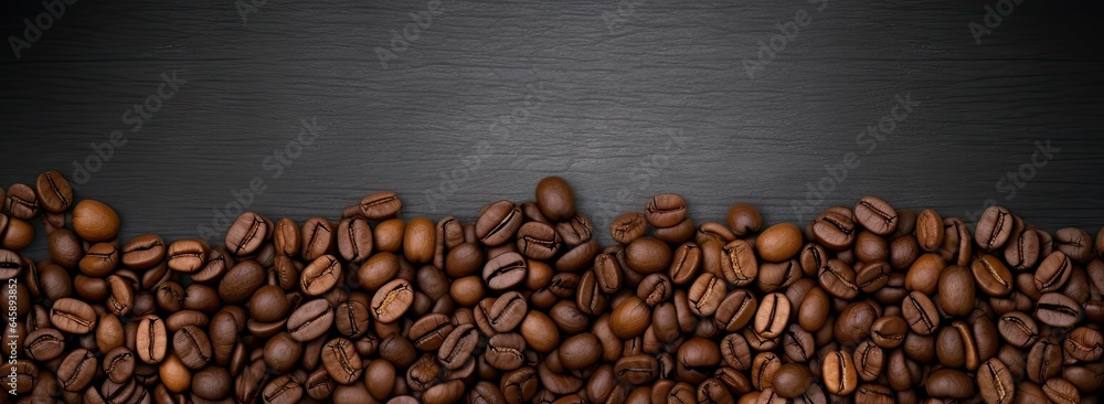 Rich Palette of Coffee Close Examination of Brown Espresso Beans and Dark Roasted Goodness to ...