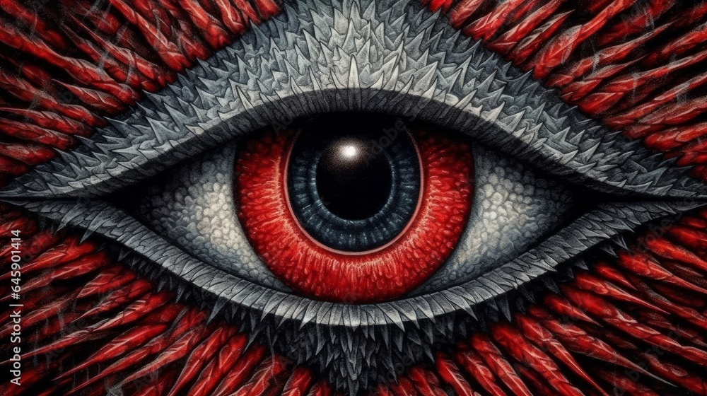 demon eye in the pyramid Stock Illustration | Adobe Stock