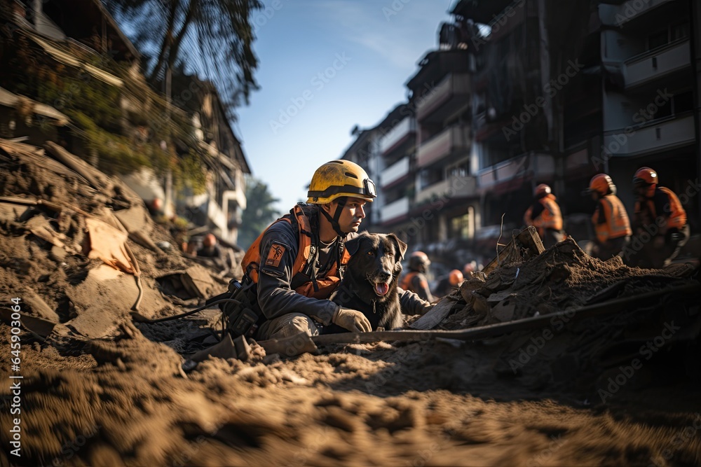 USAR (Urban Search and Rescue), along with their K9 search and rescue ...