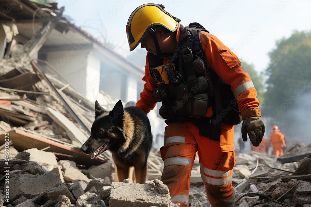 USAR (Urban Search and Rescue), along with their K9 search and rescue ...