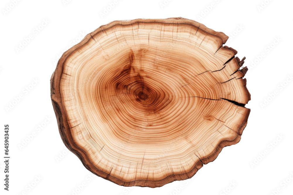 Cross-sectional view of specially shaped wooden logs, beautiful and ...