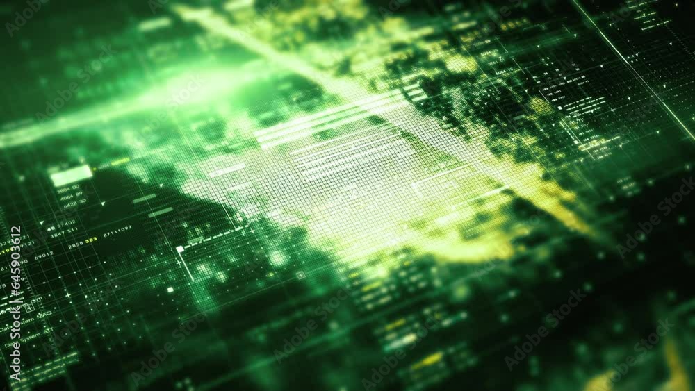 Advanced data matrix simulation UI with cutting-edge digital ...