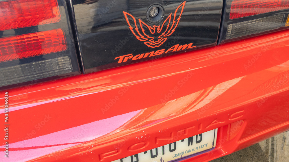 Pontiac transam Muscle car logo brand and text sign american vintage ...