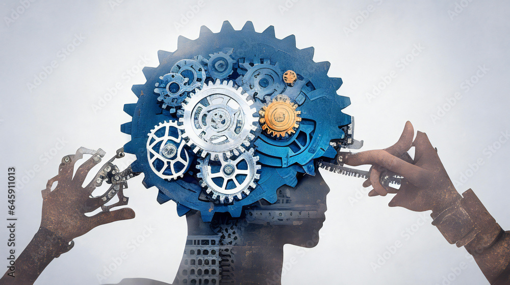 The machine brain, a marvel of artificial intelligence, mirrors human ...