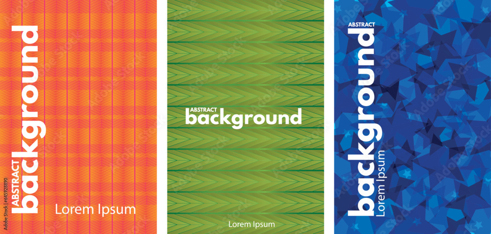 Horizontal vector illustration of a blank empty divided multi coloured ...