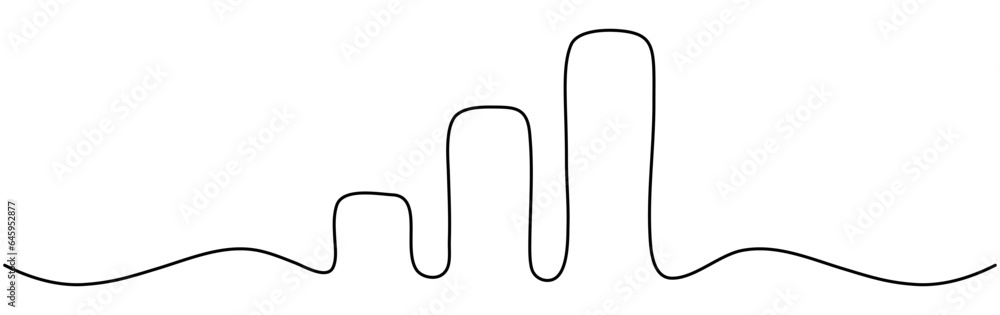 Continuous line drawing growth graph. Successful business strategy ...