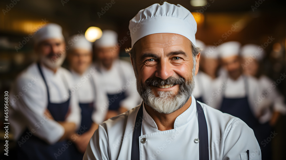 Head Chef with a team of chefs Stock Photo | Adobe Stock