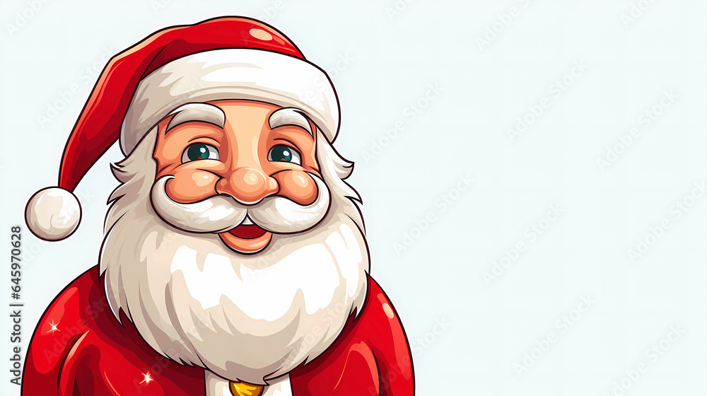 Hand drawn cartoon Santa Claus illustration Stock Illustration | Adobe ...