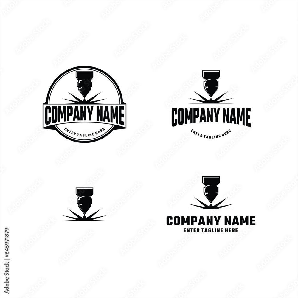Laser Cutting logo design, laser cutting vector, vintage laser cutting ... Laser Cutting logo design, laser cutting vector, vintage laser cutting ...