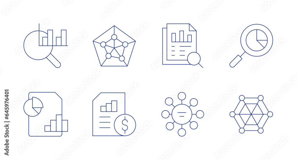 Analytics icons. editable stroke. Containing analysis, analytics, data ...