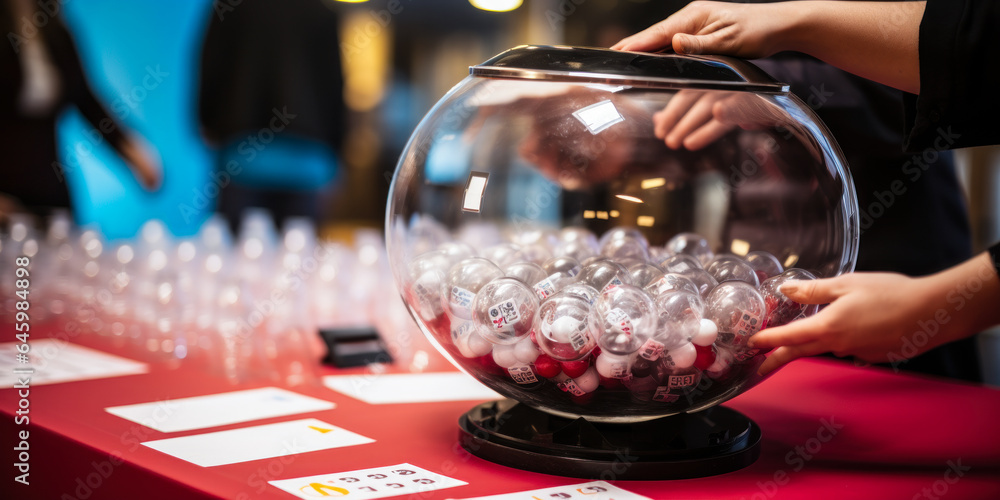 Celebration of Chance: Eventful Lottery Drawing with Bingo Balls and ...