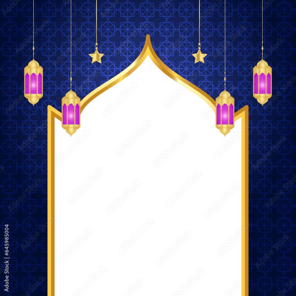 Ramadan or ramadhan kareem with masjid mosque islamic lantern ...