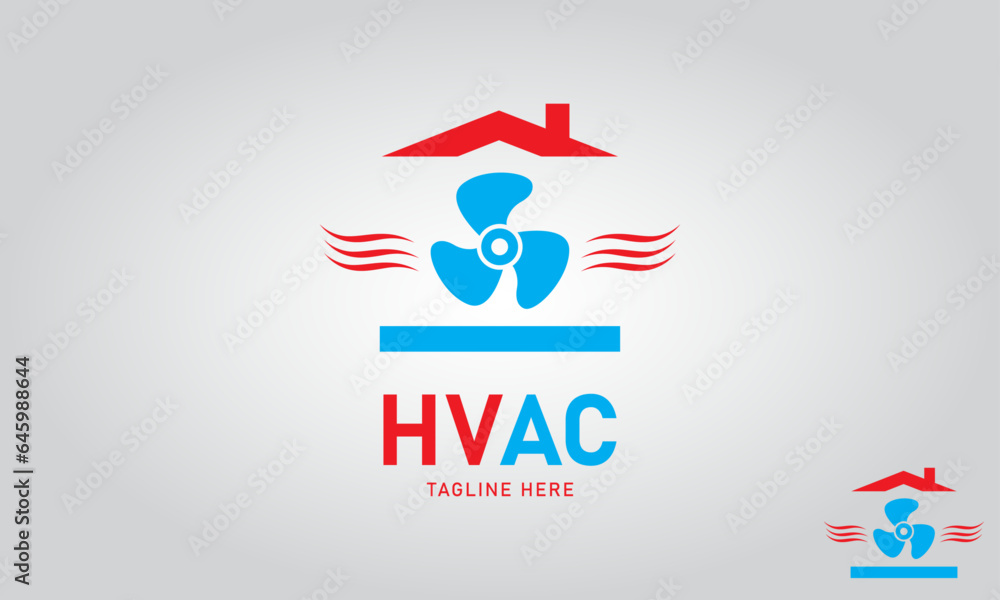 HVAC Logo Design Template. Heating, ventilation, and air conditioning ...