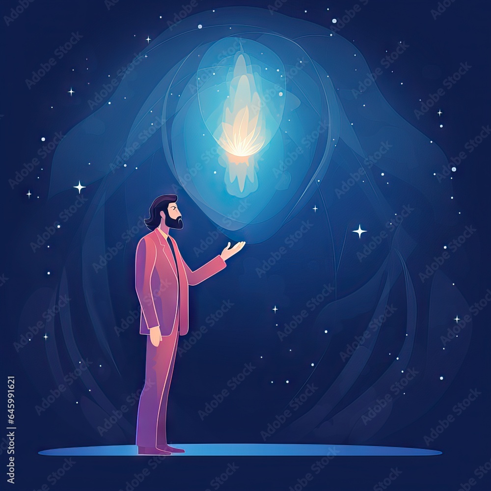 A captivating illustration of a being from another dimension ...