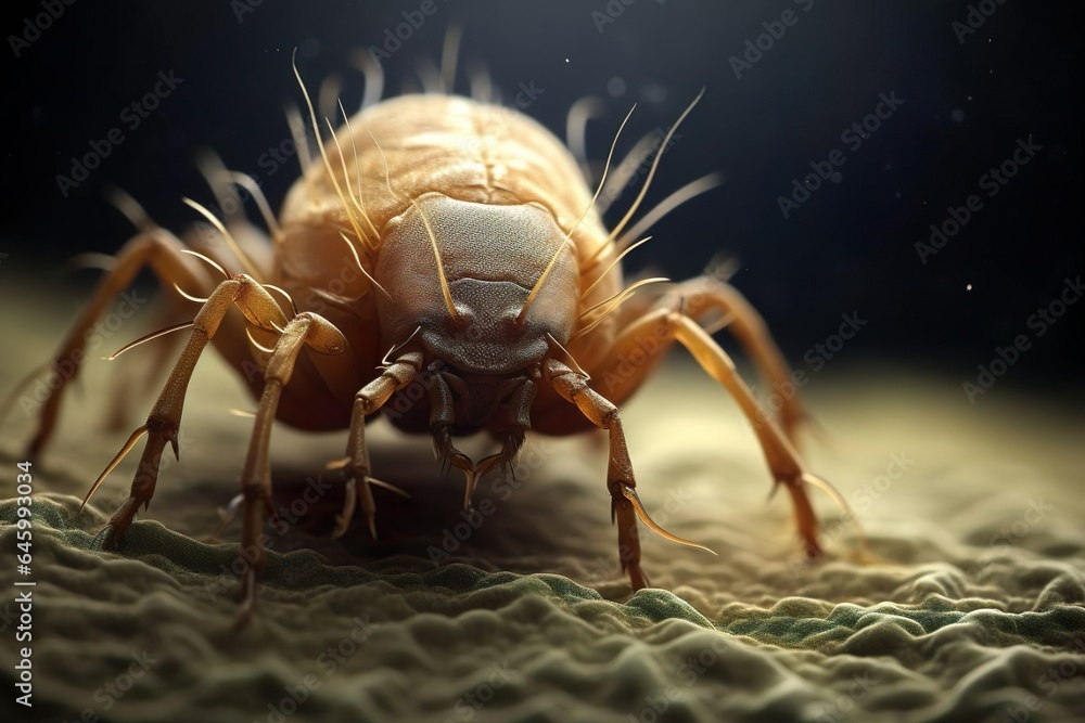 Makroaufnahme einer Hausstaubmilbe Stock Photo | Adobe Stock