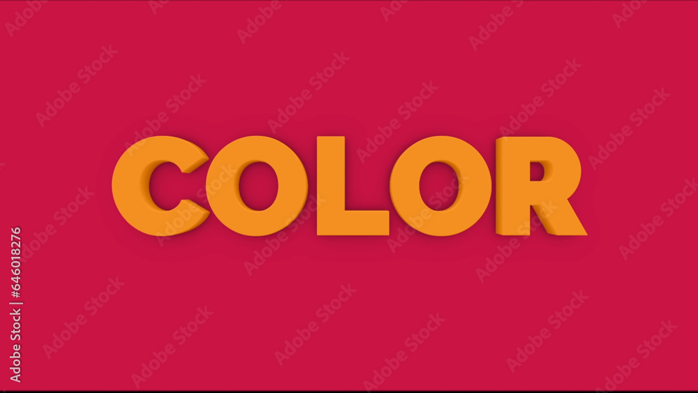 3D Color Text Style Stock Template | Adobe Stock