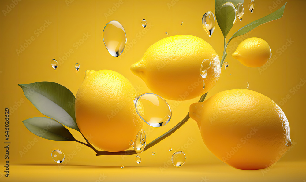 Vibrant oranges submerged in clear water with effervescent bubbles Stock Photo | Adobe Stock