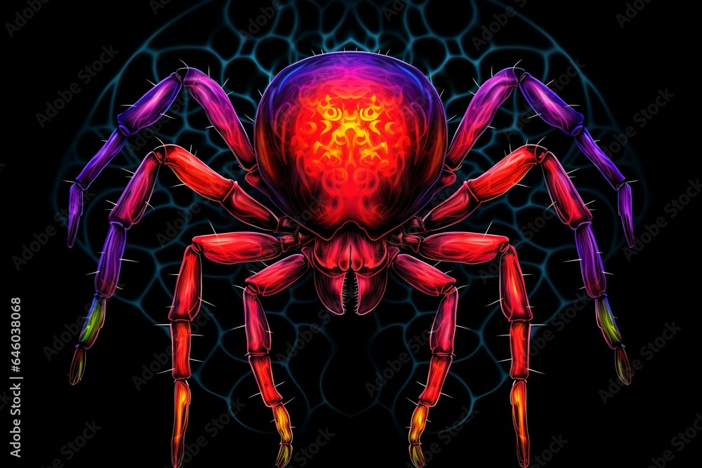 outline of a realistic spider color like heat map Stock Illustration ...