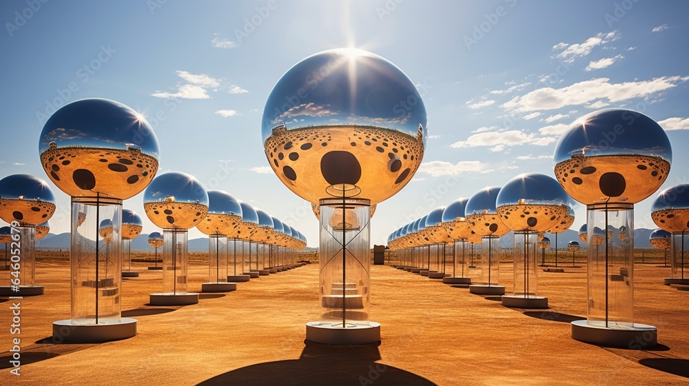 1 Craft a visionary photograph of a glass globe surrounded by a ...