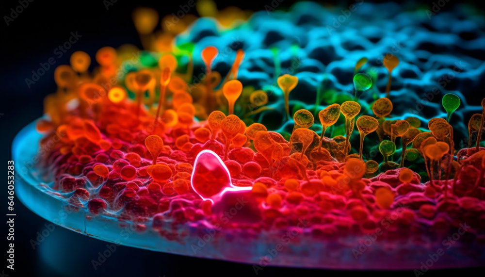 High Scale Magnification Reveals Abstract Molecular Structure Of