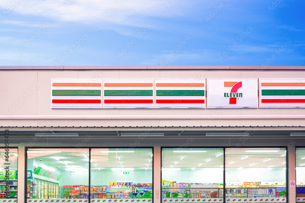 Samut Sakhon, Thailand - March 31, 2023 : Front view of 7-11 ...