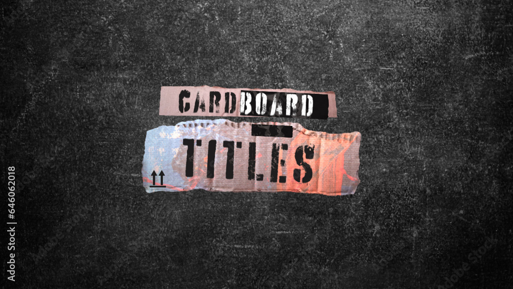 Dynamic Cardboard Titles Stock Template | Adobe Stock
