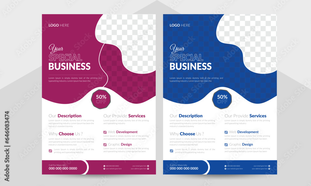 Professional & Modern Flyer Cover Design template for Development your ...