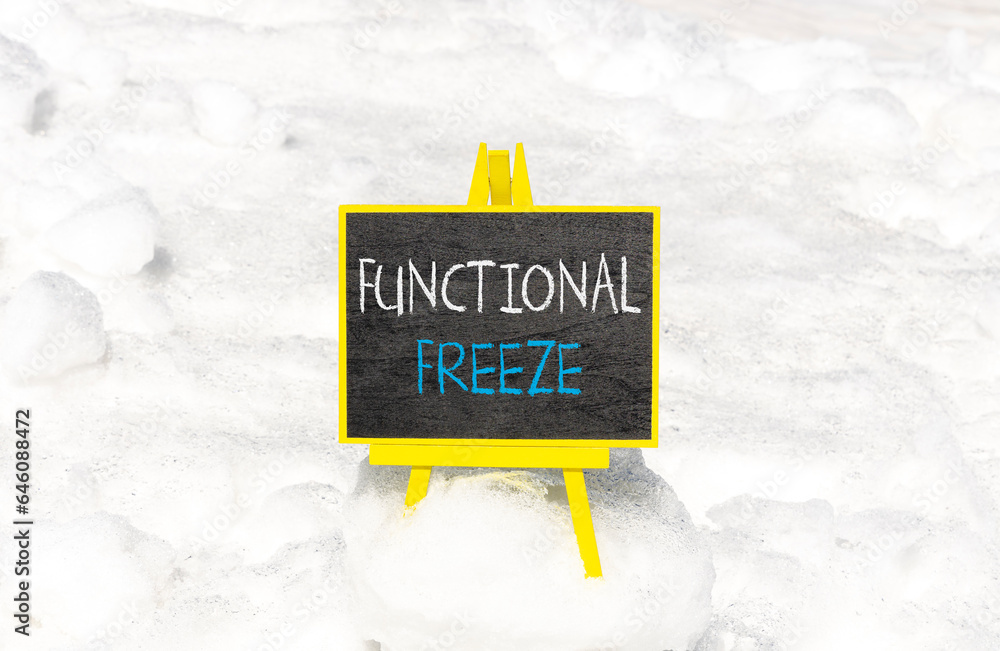 Functional freeze symbol. Concept words Functional freeze on beautiful ...