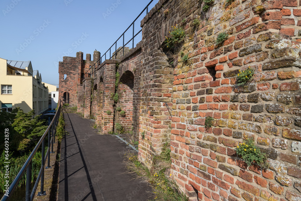 14th century water gate - Berkelpoort, in the dutch city of Zutphen in ...