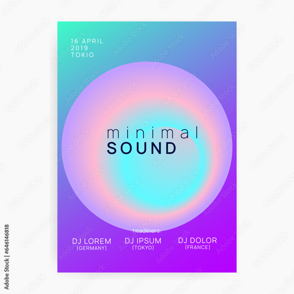 Disco Banner. Trance And Nightlife Concept. Linear Electro Fest ...