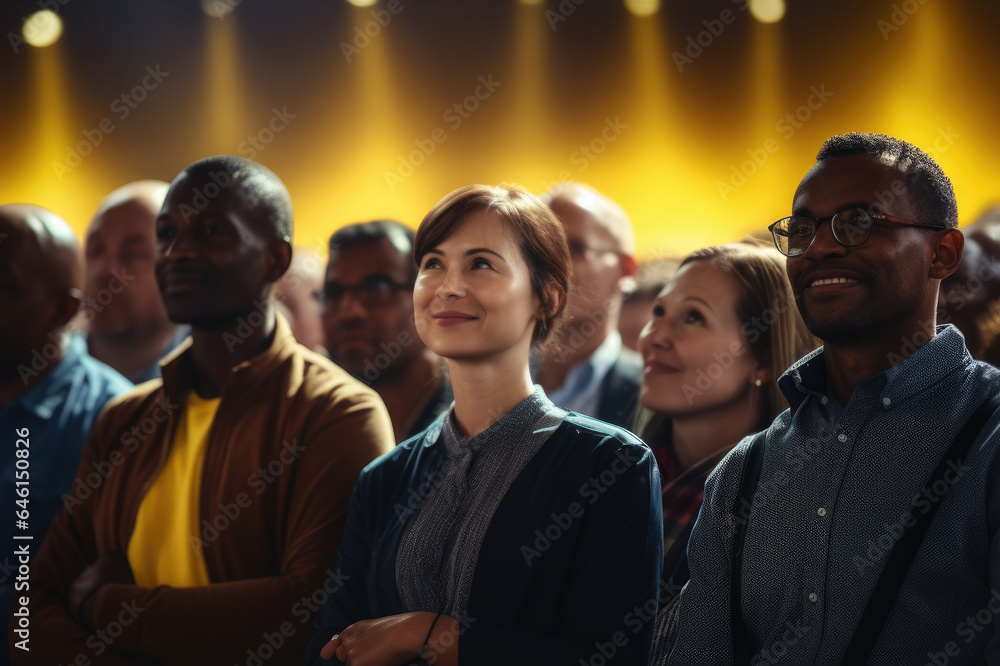 Group of people standing next to each other. This versatile image can ...