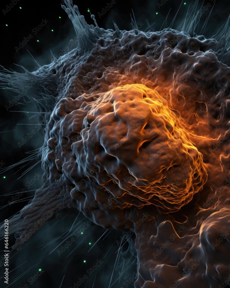 closeup perspective of benign lump is revealed through ultrasound ...