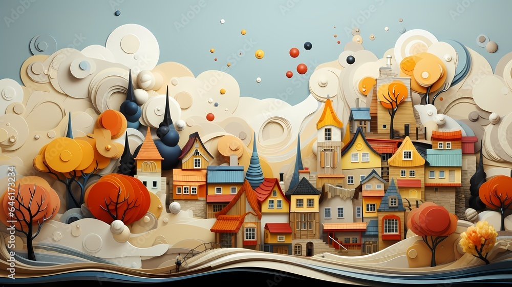 Surreal Dream Scape inspired by 3D art - paperart imaginary fantasy ...