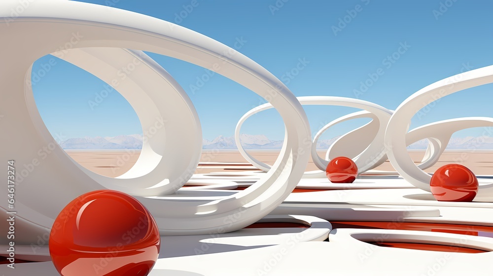 Surreal Dream Scape inspired by 3D art - three dimensional shape art ...