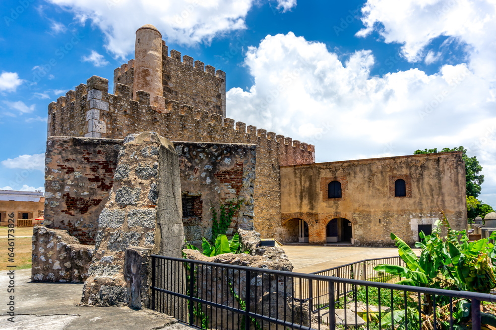 Various views of the colonial architecture of Santo Domingo, Dominican ...