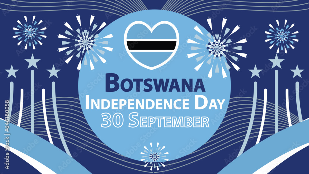 Botswana Independence Day vector banner design. Happy Botswana ...
