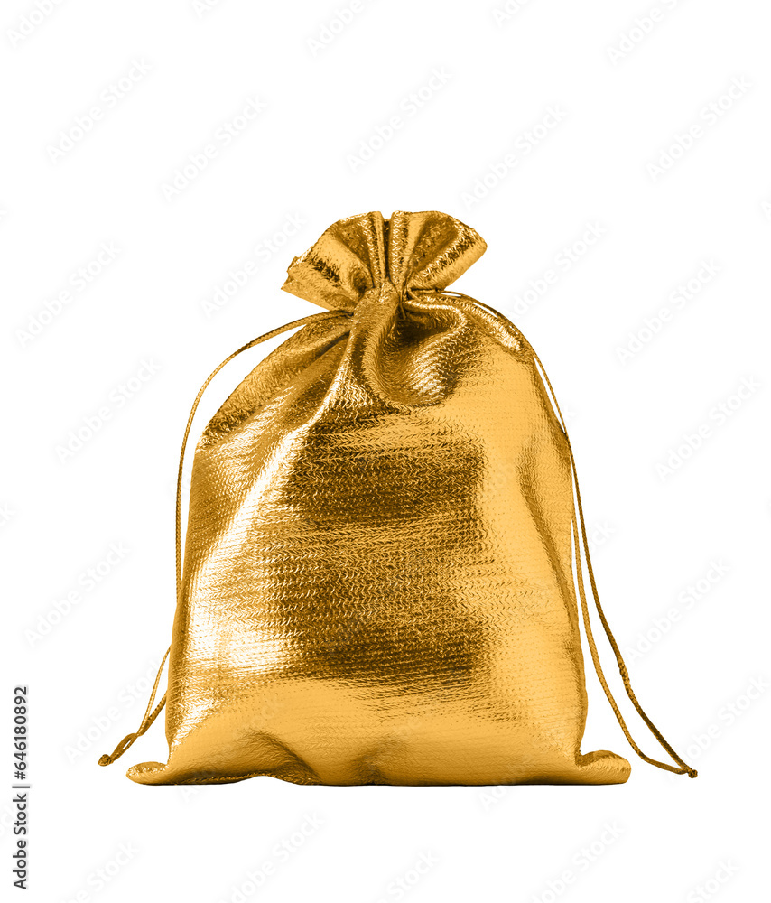 Gold colour sack isolated cutout on transparent Stock Photo | Adobe Stock