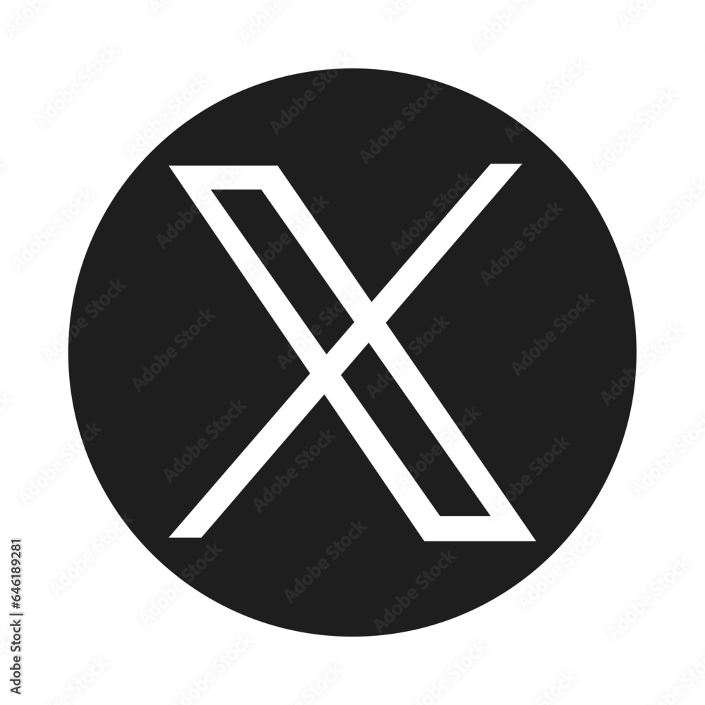 Twitter X new logo vcetor. X New Twitter icon. Twitter rebrand little ...