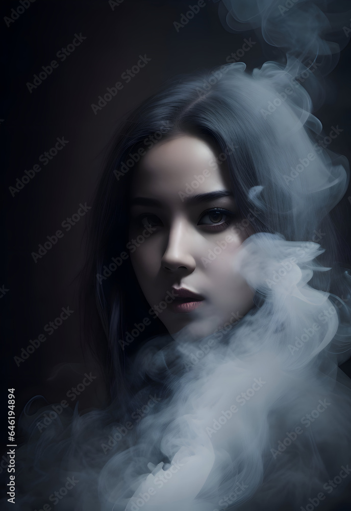 cute beautiful female ghost portrait, ghost woman, ghost lady ...