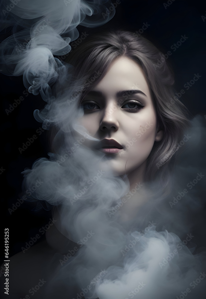 cute beautiful female ghost portrait, ghost woman, ghost lady Stock ...