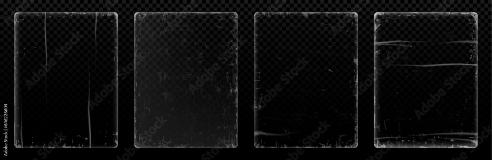 Old vintage paper cover overlay vertical frame with worn rough grunge ...