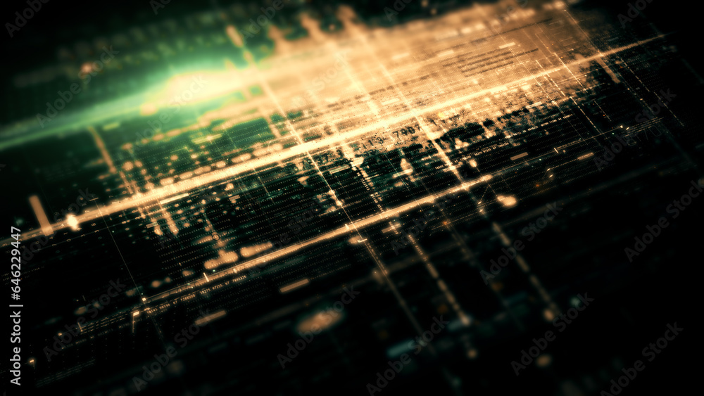 Advanced data matrix simulation UI with cutting-edge digital ...