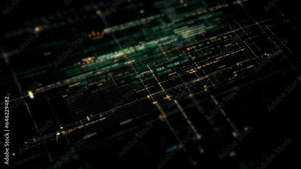 Advanced data matrix simulation UI with cutting-edge digital ...