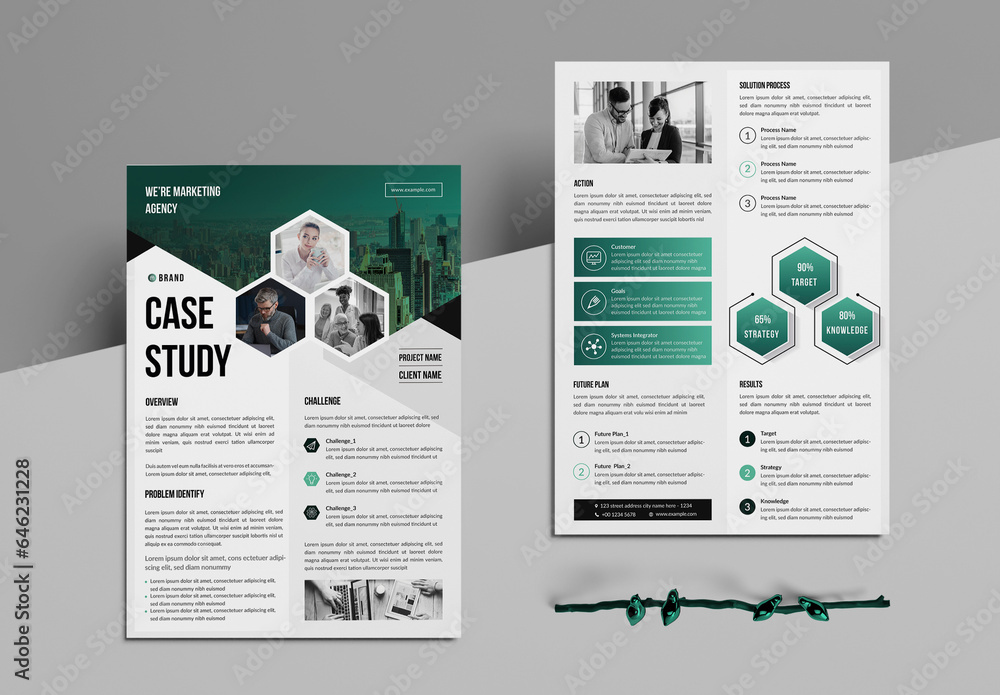 Project Case Study Template Stock Template | Adobe Stock