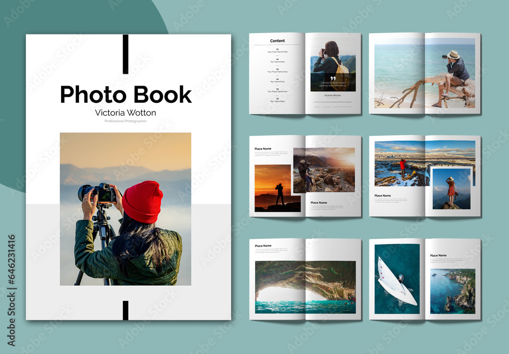 Photo Book Magazine Stock Template | Adobe Stock