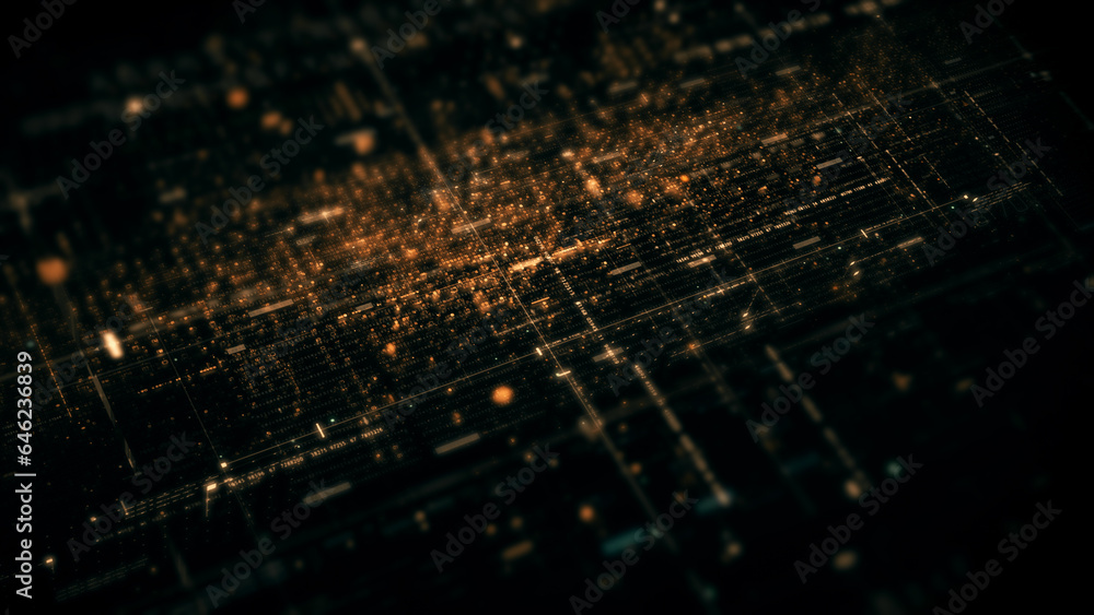 Advanced data matrix simulation UI with cutting-edge digital ...