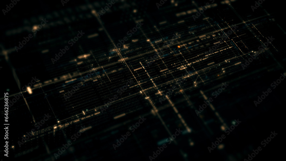 Advanced data matrix simulation UI with cutting-edge digital ...